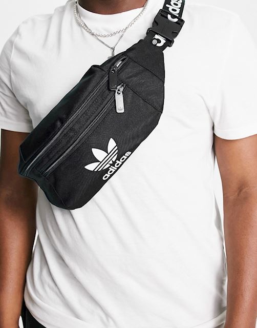 adidas Originals adicolor Trefoil bum bag in black | HK2633 | FOOTY.COM