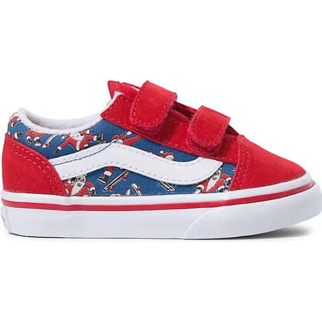 VANS Toddler Santa Shreds Old Skool Velcro Shoes (1-4 Years) ((santa ...